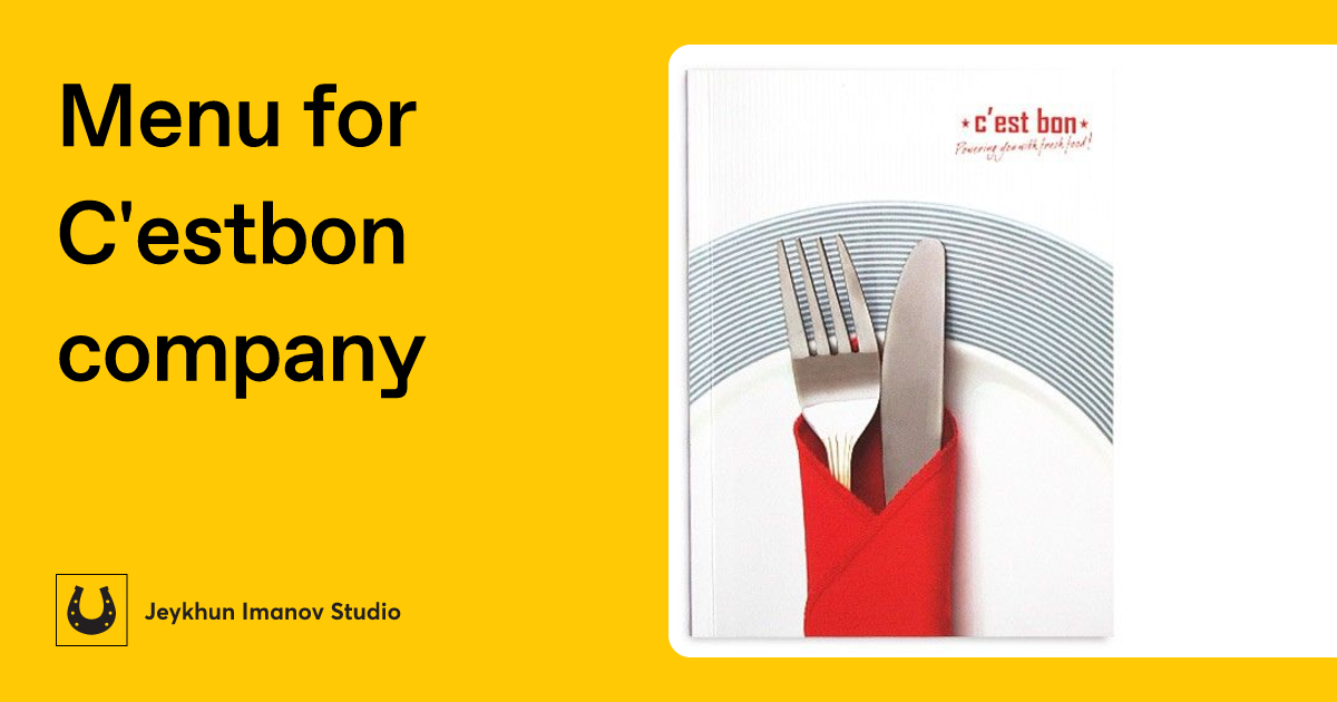 Menu for C'estbon company