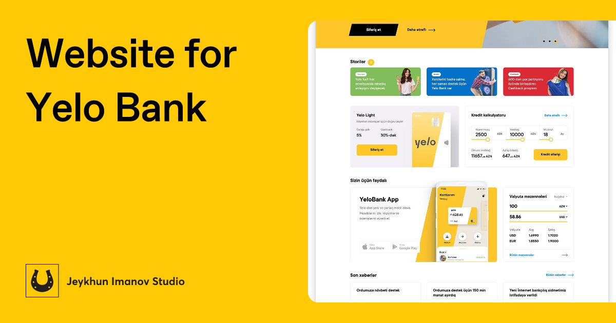 Website for Yelo Bank